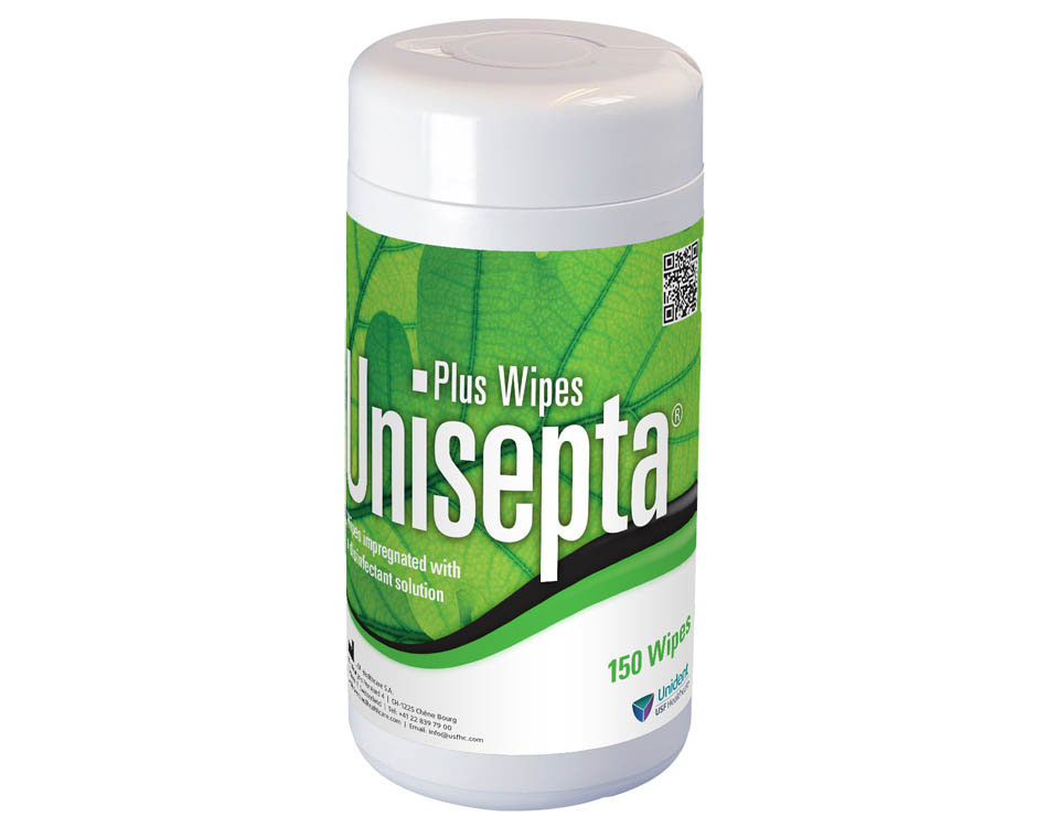 Lingettes Unisepta Plus Wipes Boite (150) - UNIDENT